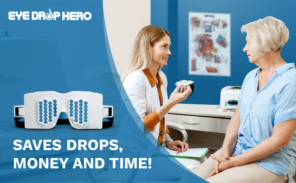Eye Drop Hero- Makes taking eye drops as easy as SET, TILT, SQUEEZE!